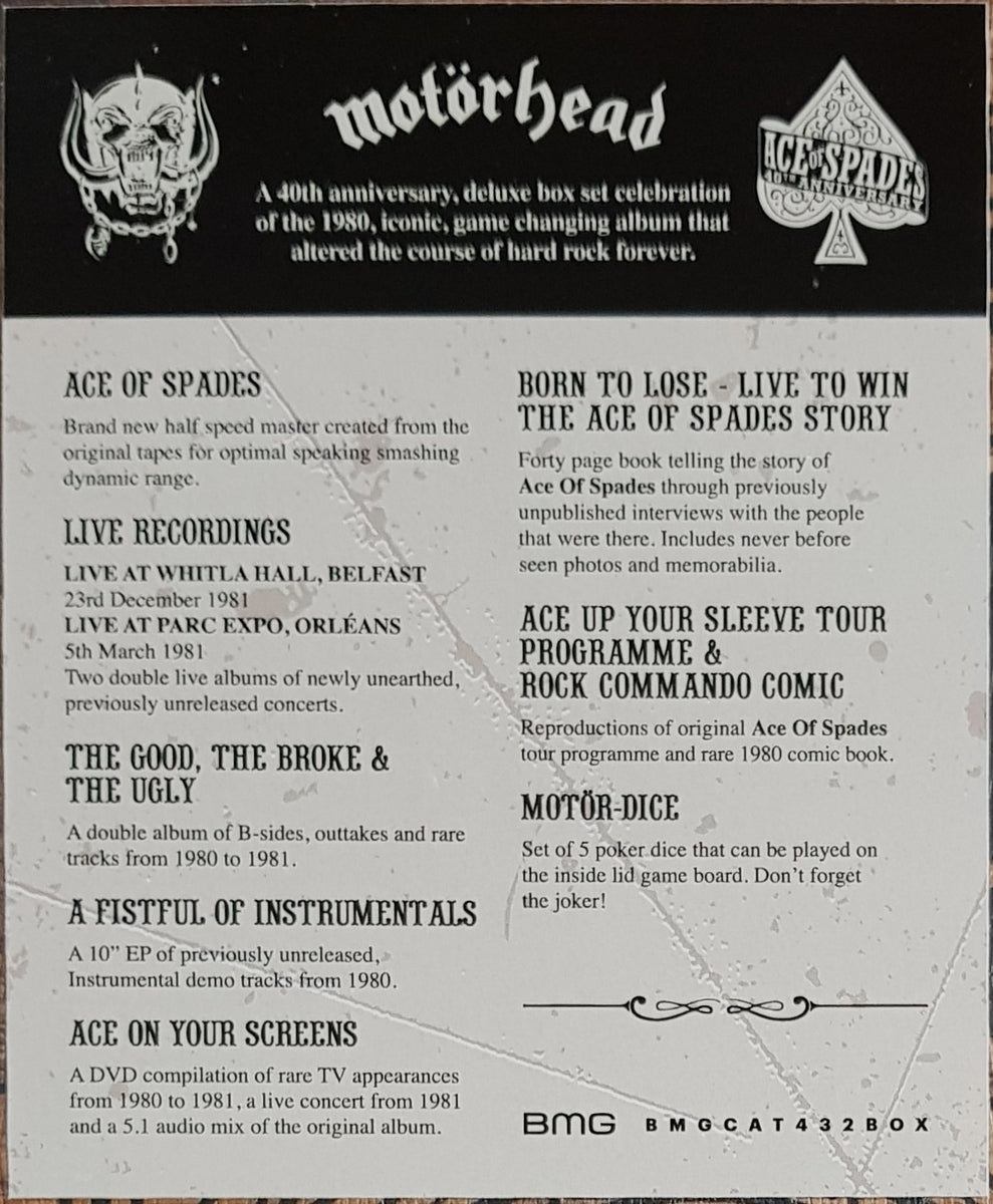 Motorhead - Ace Of Spades - 40th Anniversary Box – Vicious Sloth ...