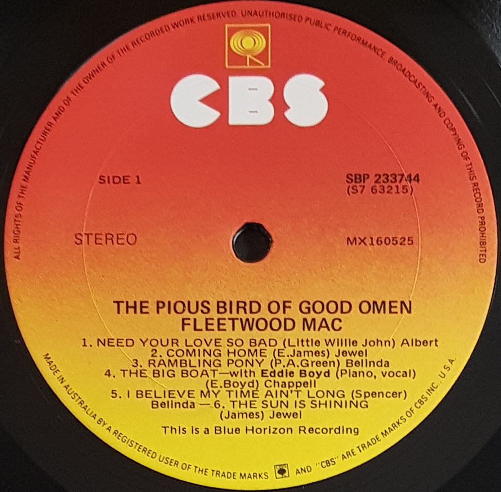 Fleetwood Mac - The Pious Bird Of Good Omen – Vicious Sloth Collectables