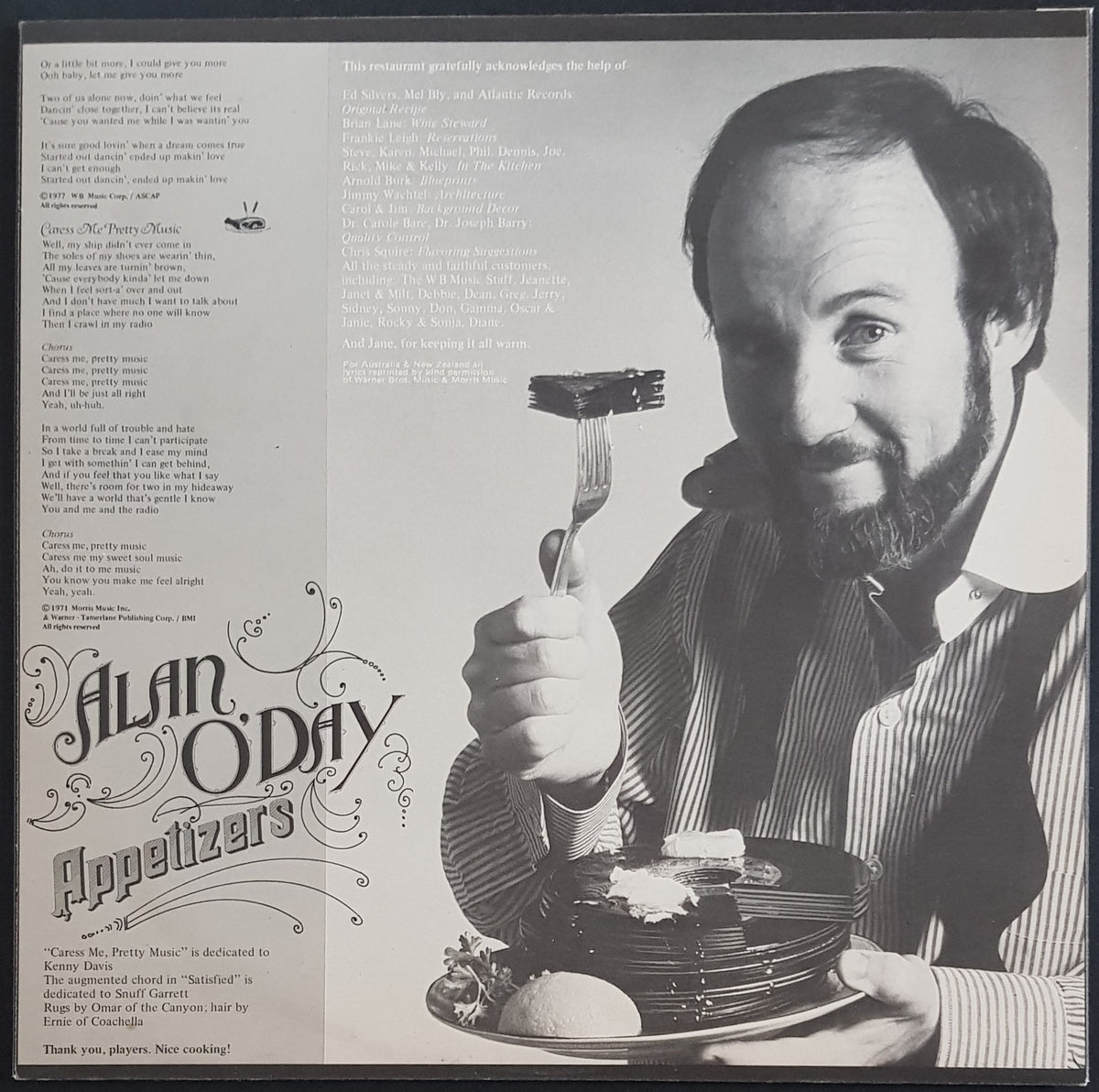 Alan O'Day - Appetizers – Vicious Sloth Collectables