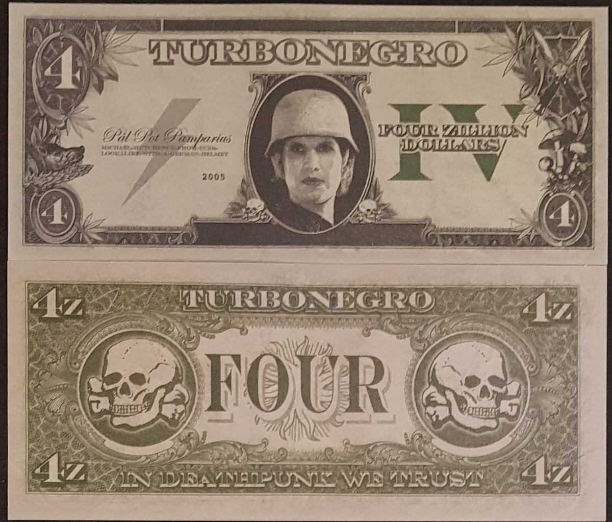 Turbonegro - Four Zillion Dollar Note – Vicious Sloth Collectables