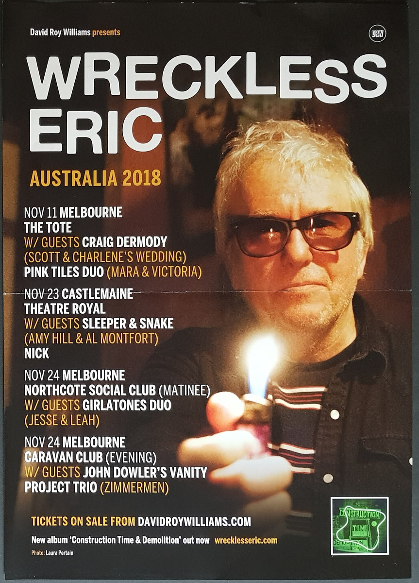 Wreckless Eric - Australia 2018 – Vicious Sloth Collectables
