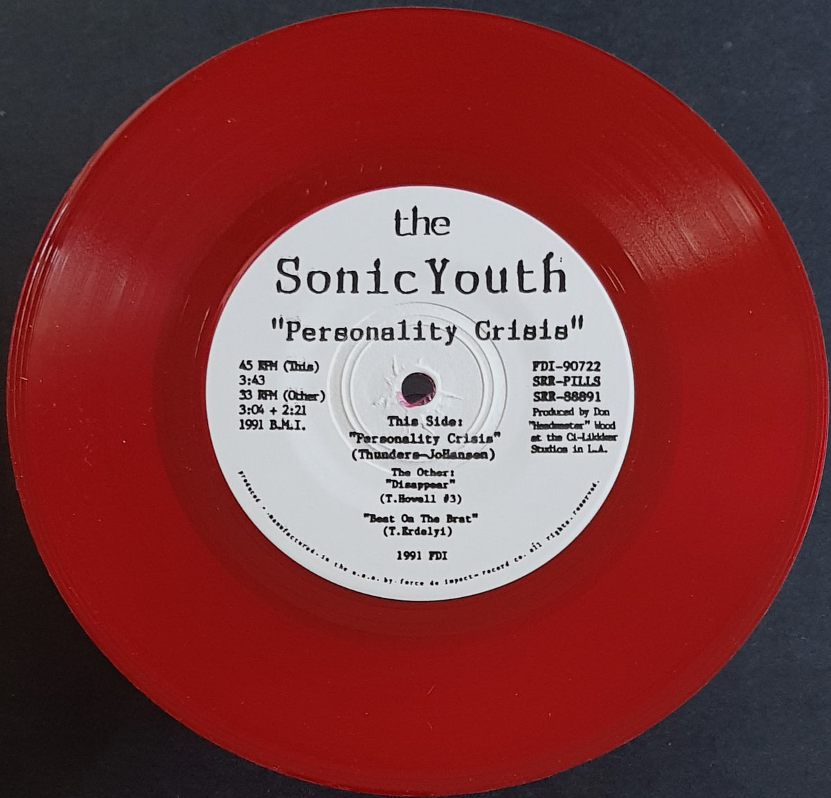 Sonic Youth - Personality Crisis - Red Vinyl – Vicious Sloth Collectables
