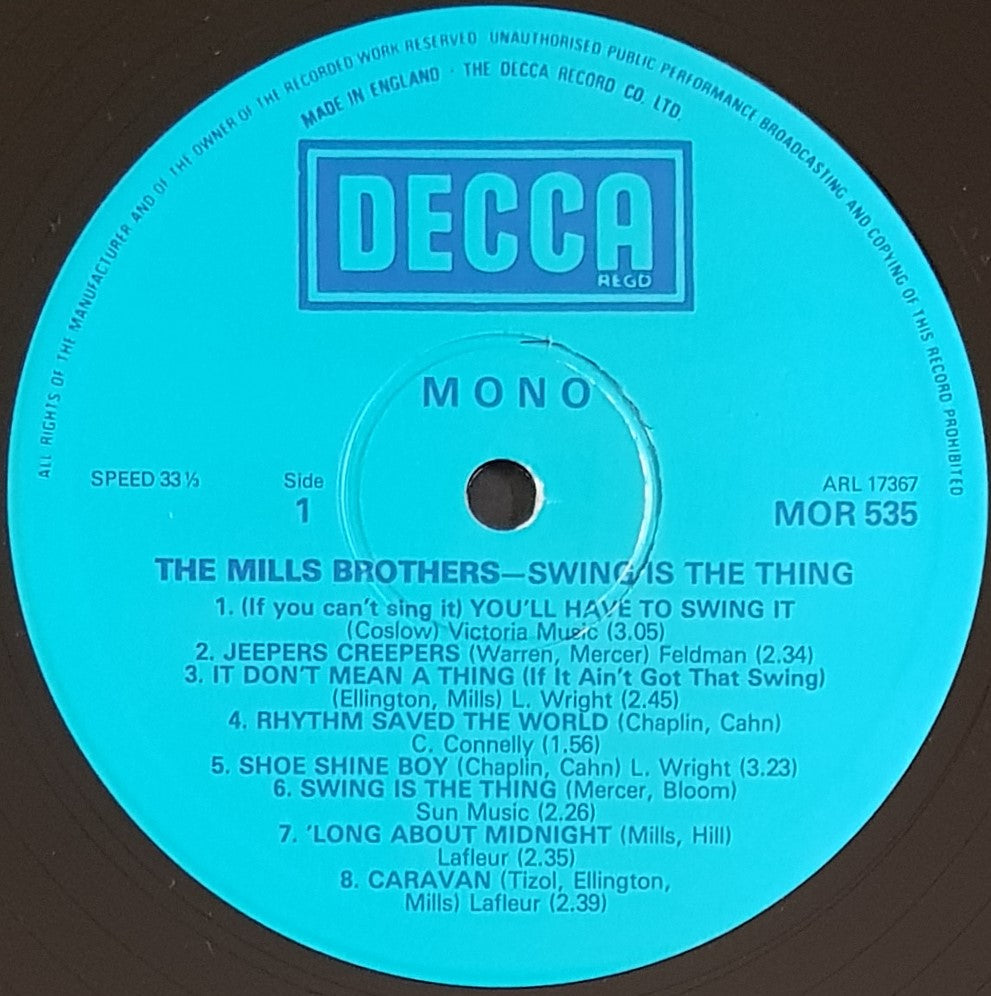 Mills Brothers - Swing Is The Thing – Vicious Sloth Collectables