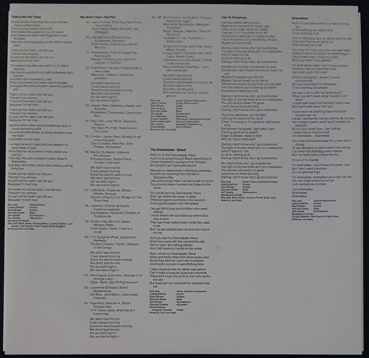 Billy Joel - Storm Front – Vicious Sloth Collectables