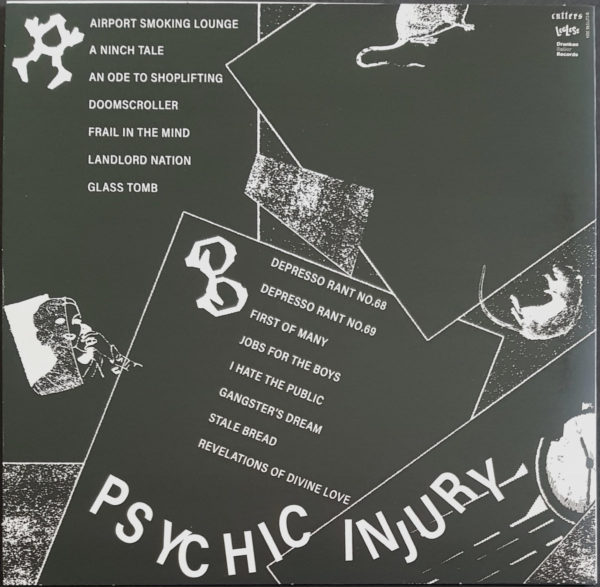 Cutters - Psychic Injury - Orange Vinyl – Vicious Sloth Collectables