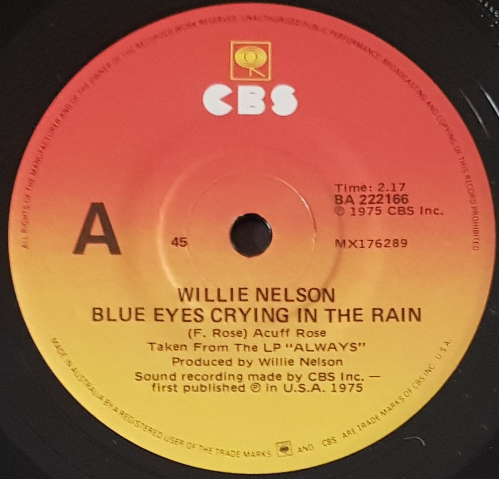 Nelson, Willie - Blue Eyes Crying In The Rain – Vicious Sloth Collectables