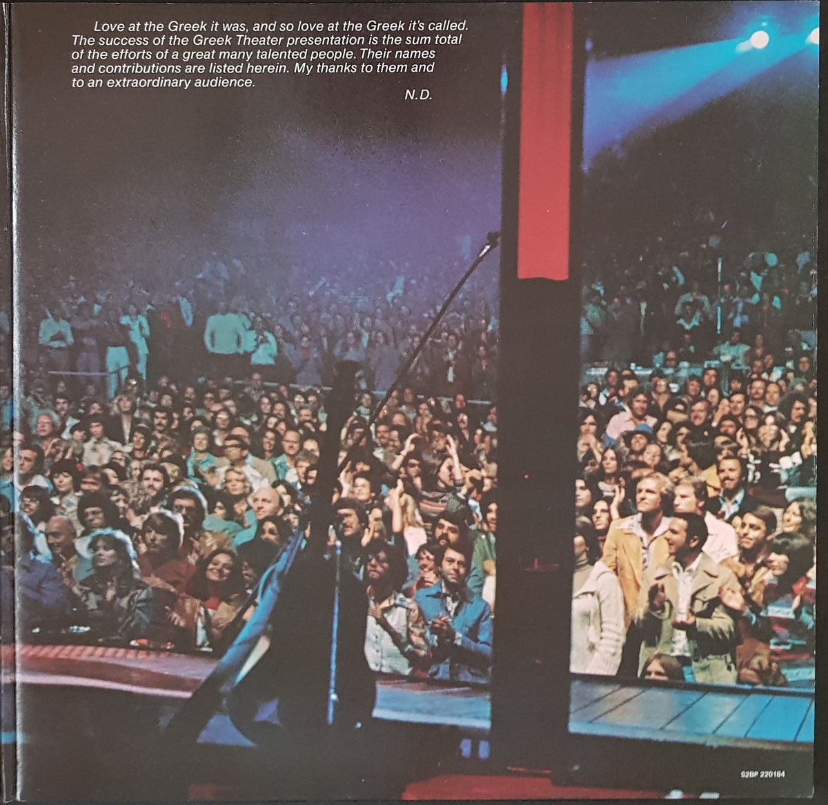 Neil Diamond - Love At The Greek – Vicious Sloth Collectables