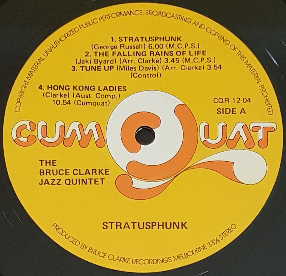 Bruce Clarke Jazz Quintet - Stratusphunk – Vicious Sloth Collectables