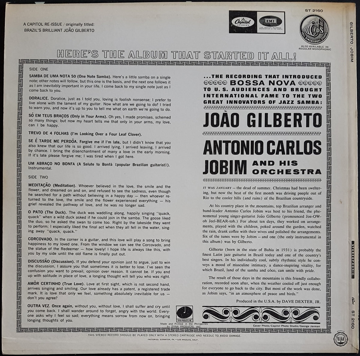 Antonio Carlos Jobim - Gilberto & Jobim – Vicious Sloth Collectables