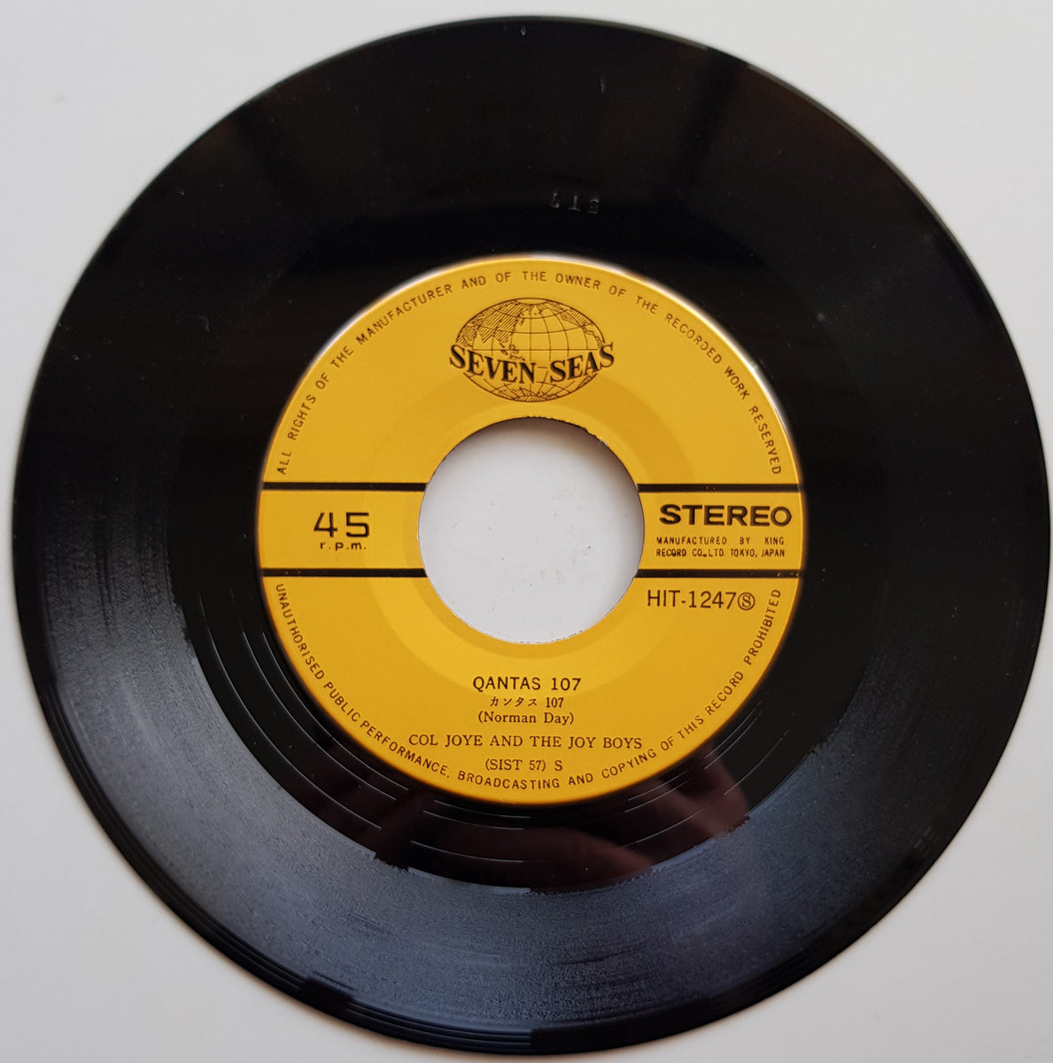 Col Joye & The Joy Boys - Qantas 107 – Vicious Sloth Collectables