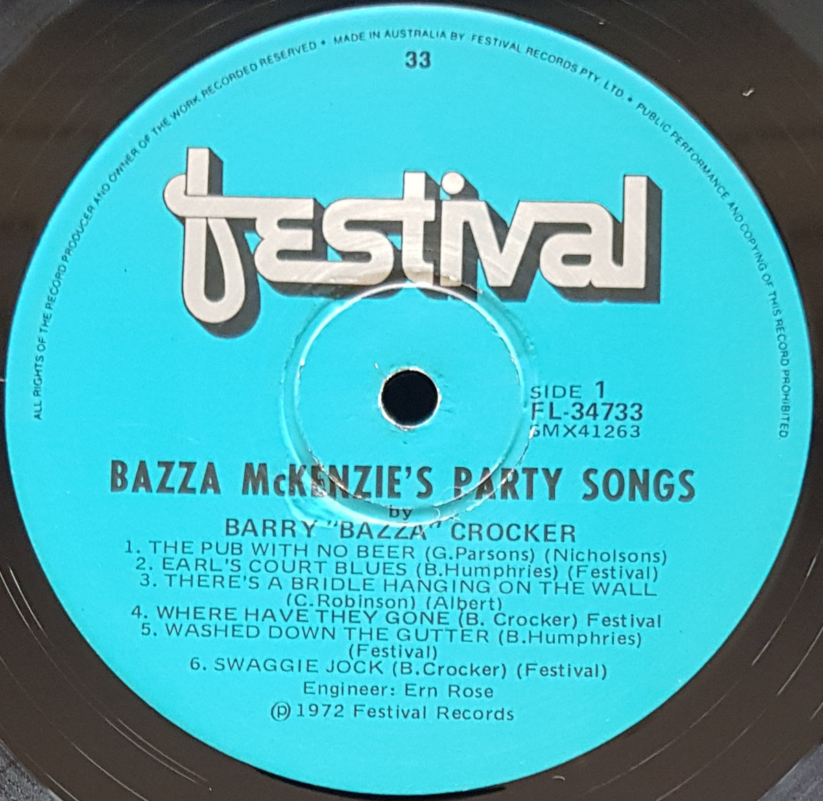 Barry Crocker - Bazza McKenzie's Party Songs – Vicious Sloth Collectables