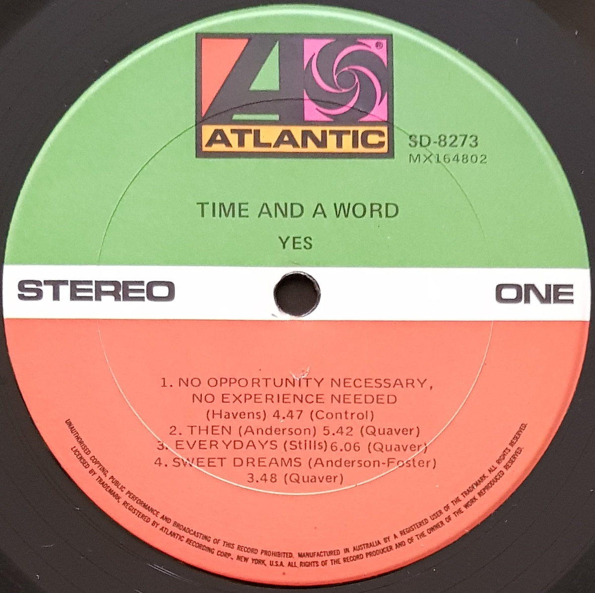 Yes - Time And A Word – Vicious Sloth Collectables