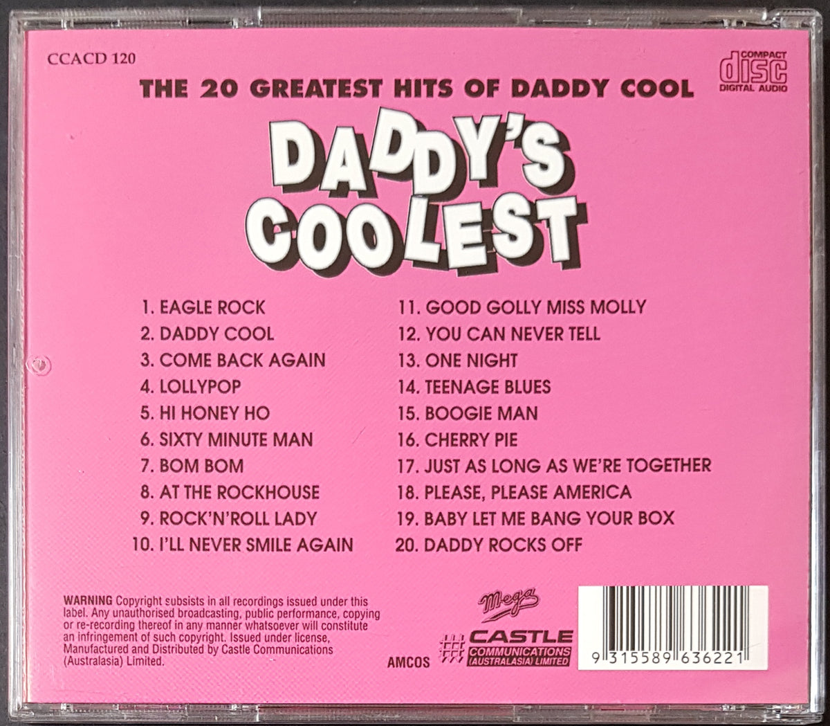 Daddy Cool - Daddy's Coolest-The 20 Greatest Hits Of Daddy Cool ...
