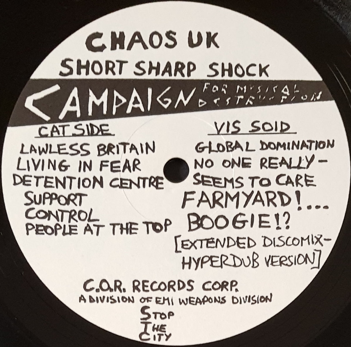 Chaos U.K. - Short Sharp Shock – Vicious Sloth Collectables