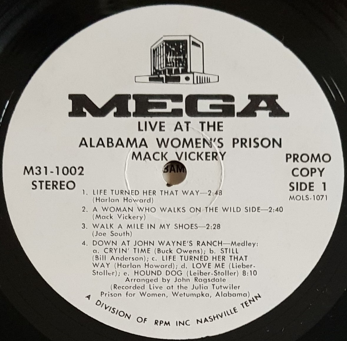 Mack Vickery - Live At The Alabama Women's Prison – Vicious Sloth ...