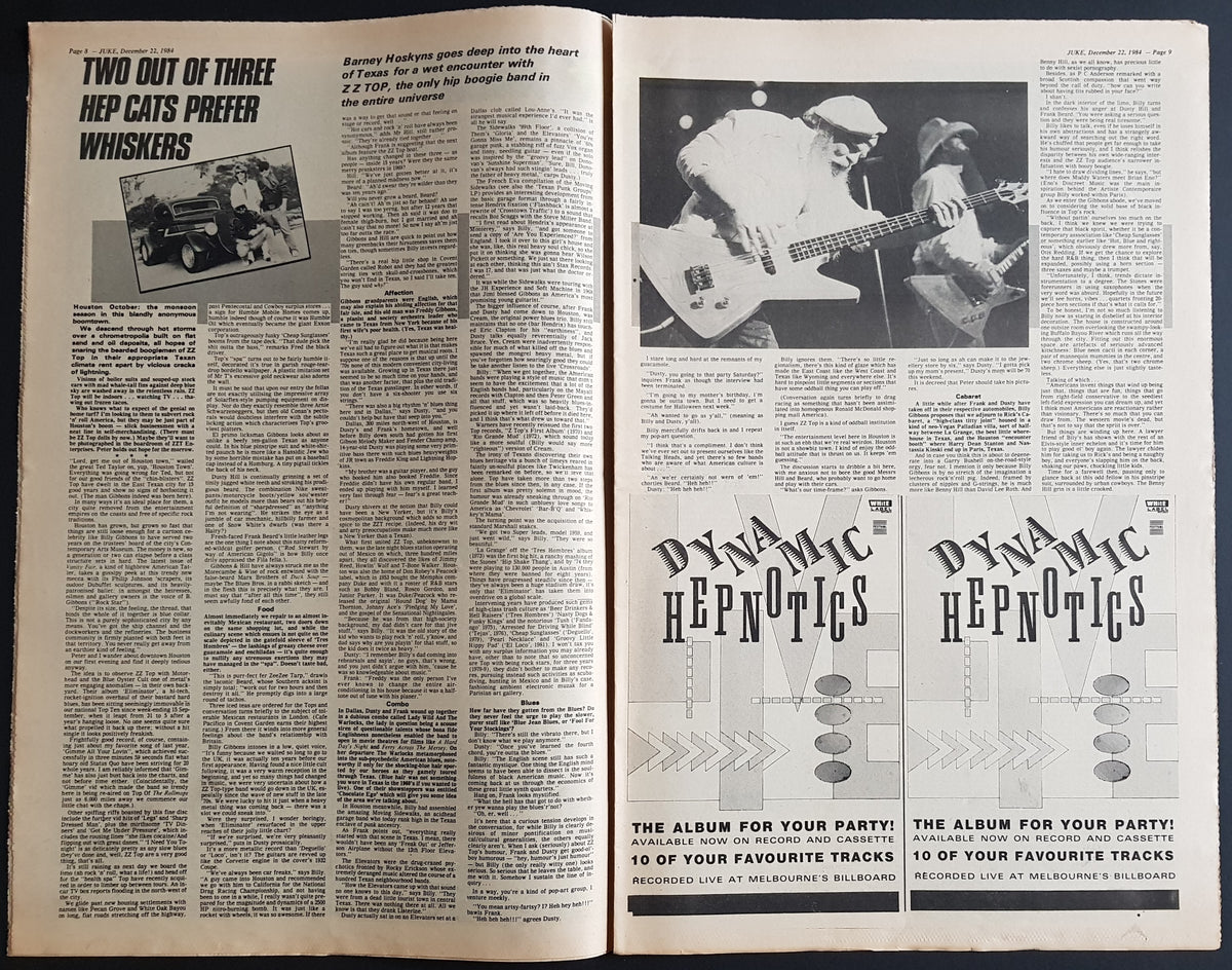 ZZ Top - Juke December 22 1984. Issue No.504 – Vicious Sloth Collectables