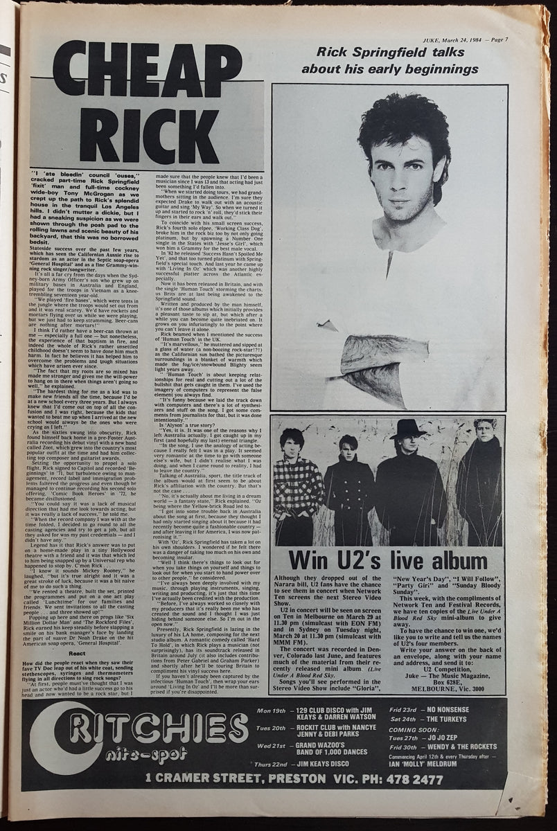 Jackson, Michael - Juke March 24 1984. Issue No.465 – Vicious Sloth ...