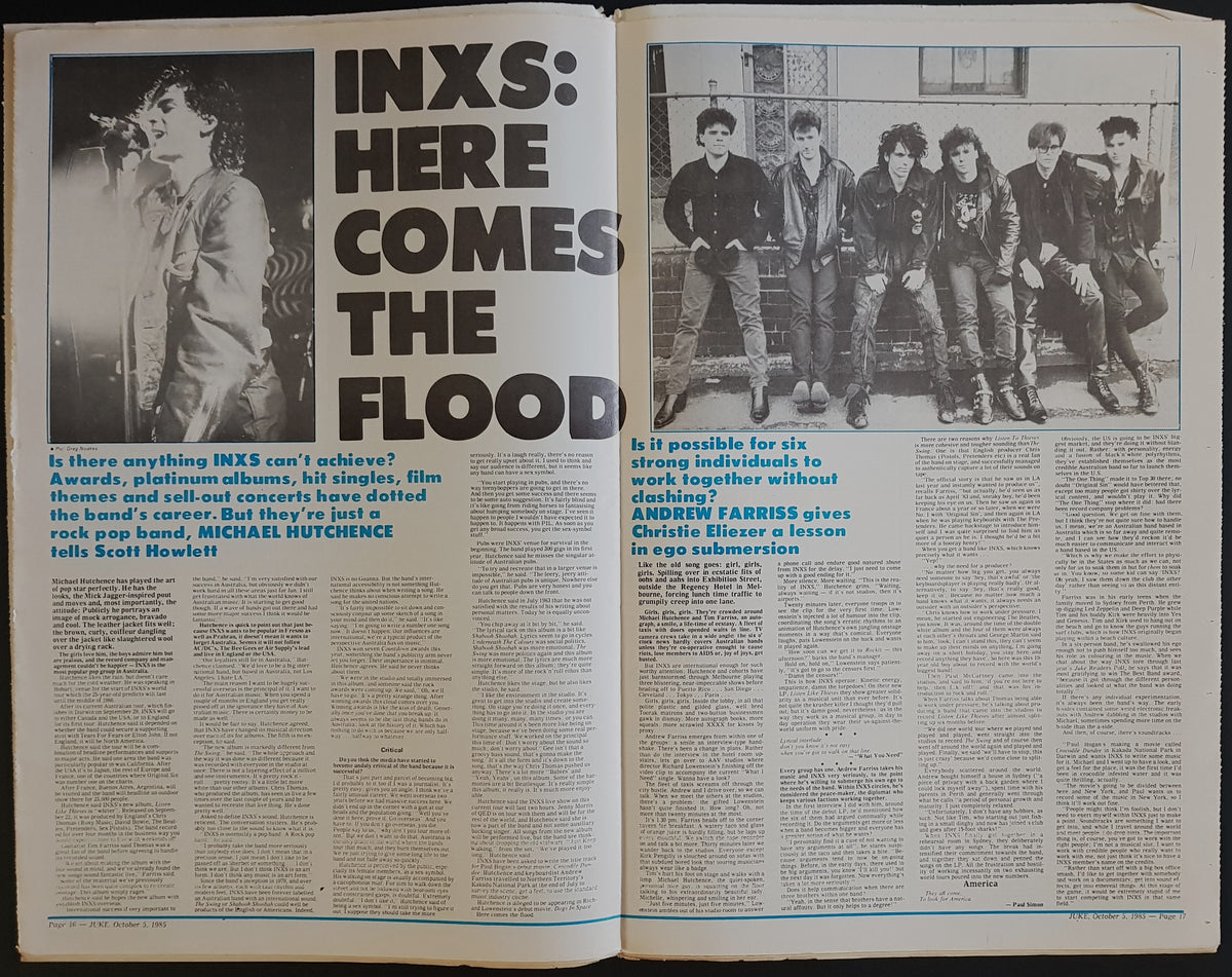 INXS - Juke October 5 1985. Issue No.545 – Vicious Sloth Collectables