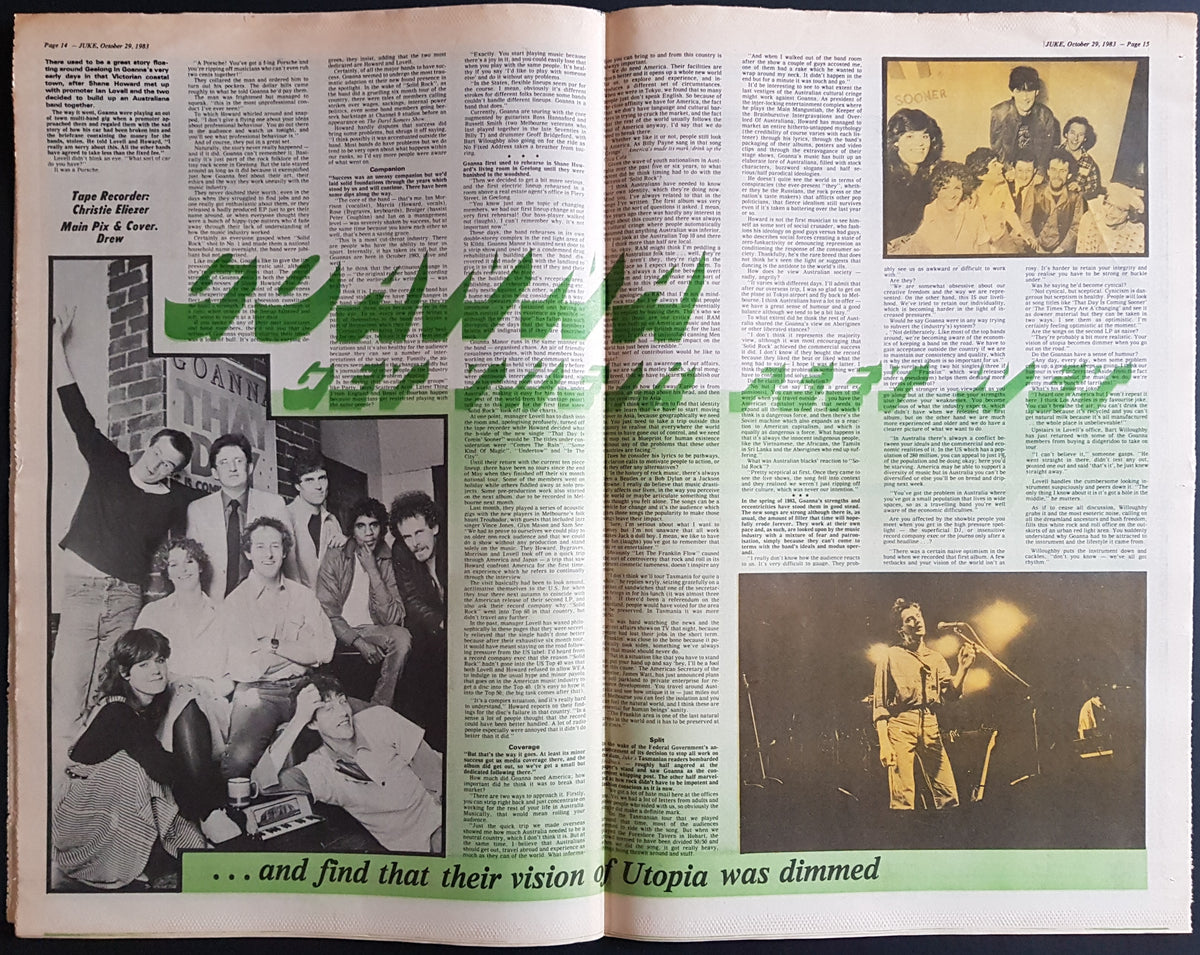Goanna - Juke October 29 1983. Issue No.444 – Vicious Sloth Collectables
