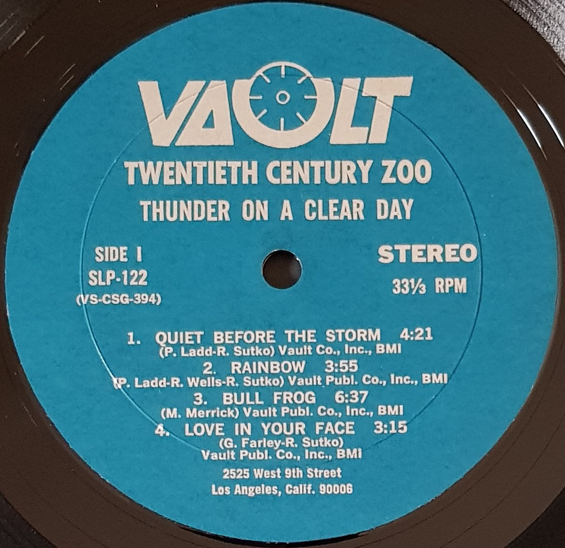 Twentieth Century Zoo - Thunder On A Clear Day – Vicious Sloth Collectables