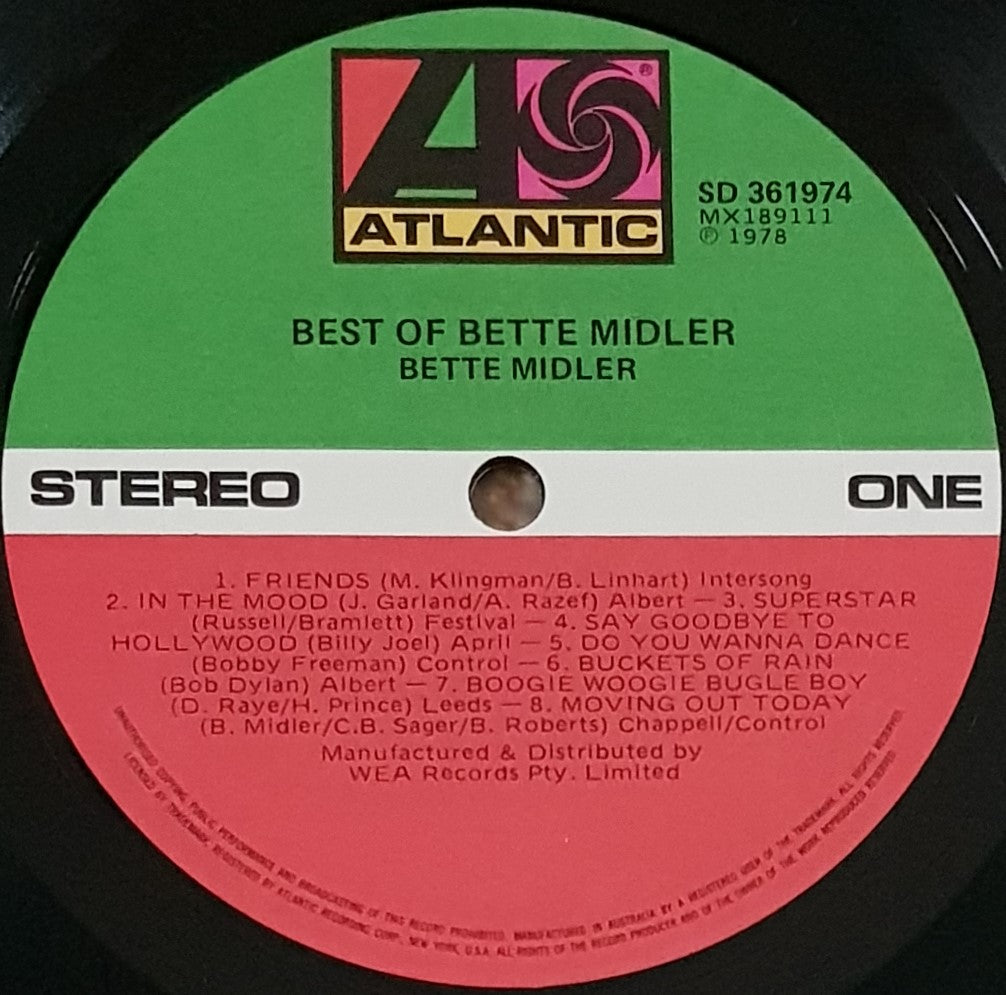 Bette Midler - The Best Of Bette – Vicious Sloth Collectables