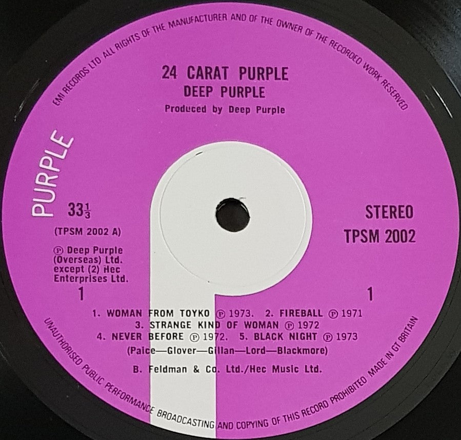 Deep Purple - 24 Carat Purple – Vicious Sloth Collectables