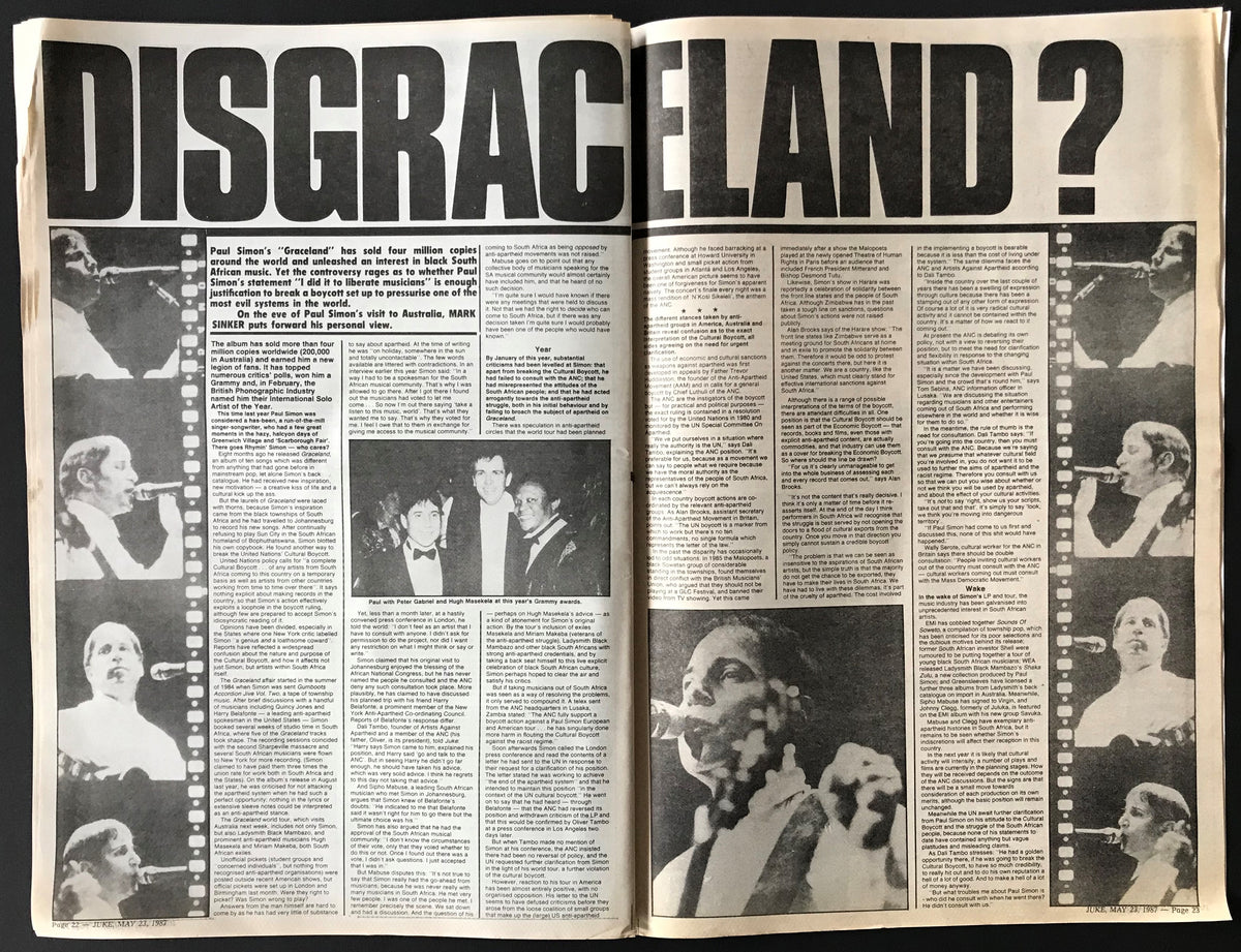 Simon, Paul - Juke May 23 1987. Issue No.630 – Vicious Sloth Collectables